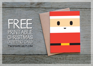 Free Printable Santa Christmas Greeting Card – TwoFish